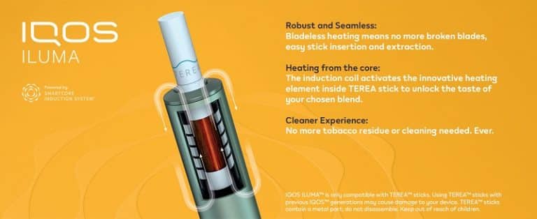 IQOS ILUMA SUNSET RED AND 40 TEREA STICKS - Heat Not Burn